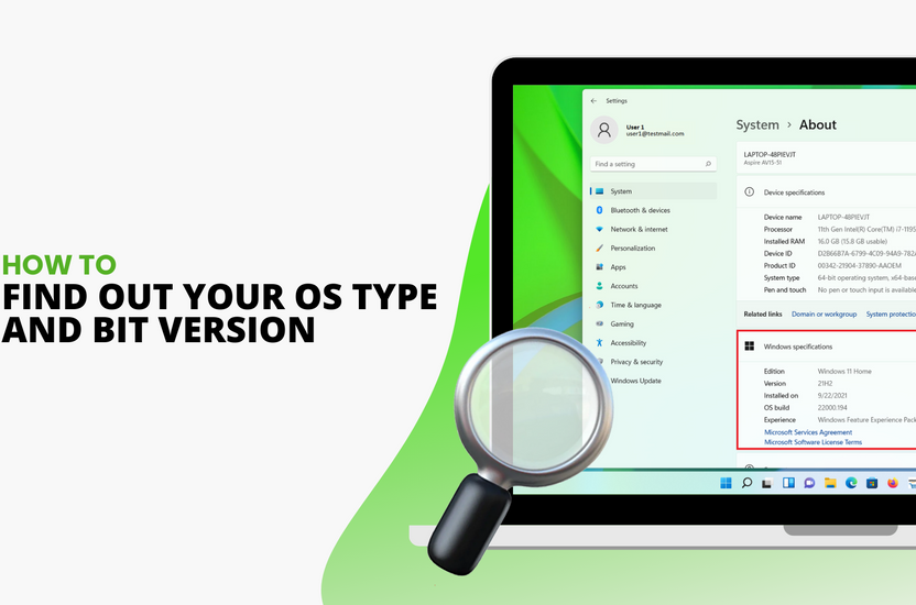 How to find out your computer’s OS type and bit version