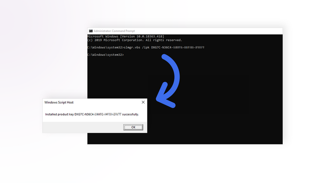 Upgrade Windows 10 Home to Pro using upgrade key & SLMGR