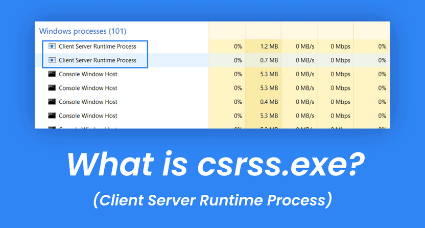 What is Csrss.exe? Client-Server Runtime Process