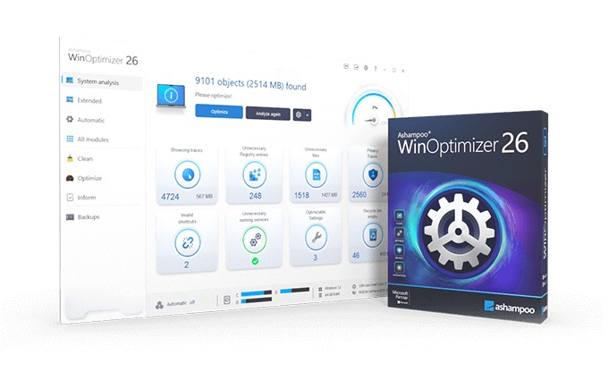Buy Ashampoo WinOptimizer 26 | Speed Up, Optimize, Clean PC