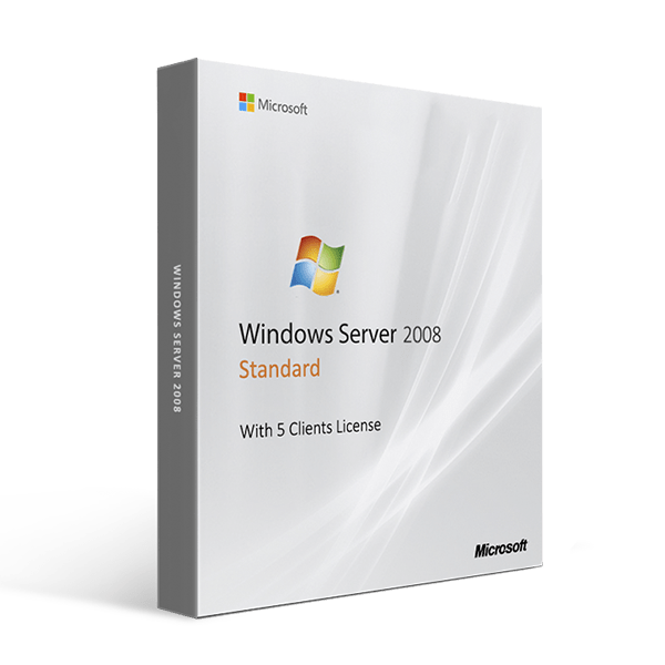 Buy Microsoft Windows Server 2008 Standard With 5 Clients License